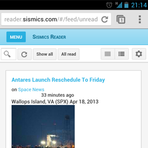 Sismics Reader | Own Your Feeds